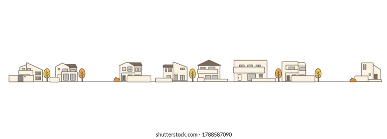 Simple Illustration Small Town Stock Vector (Royalty Free) 1788587090 ...