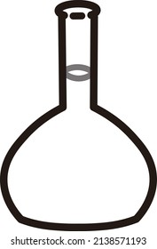 Simple Illustration Volumetric Flask Stock Vector (Royalty Free ...
