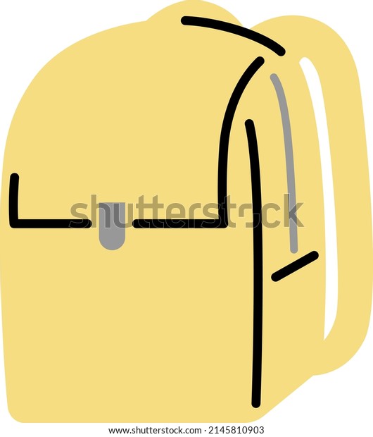 Simple Illustration Yellow Rucksack Stock Vector (Royalty Free ...