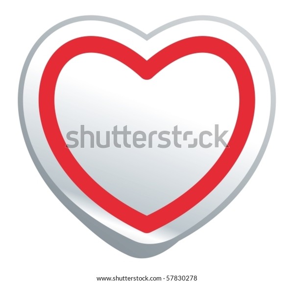 Simple Image Symbol Heart Form Sticker Stock Vector (Royalty Free ...