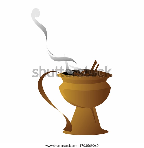 Simple Incense Design Natural Colors Shades Stock Vector (Royalty Free ...