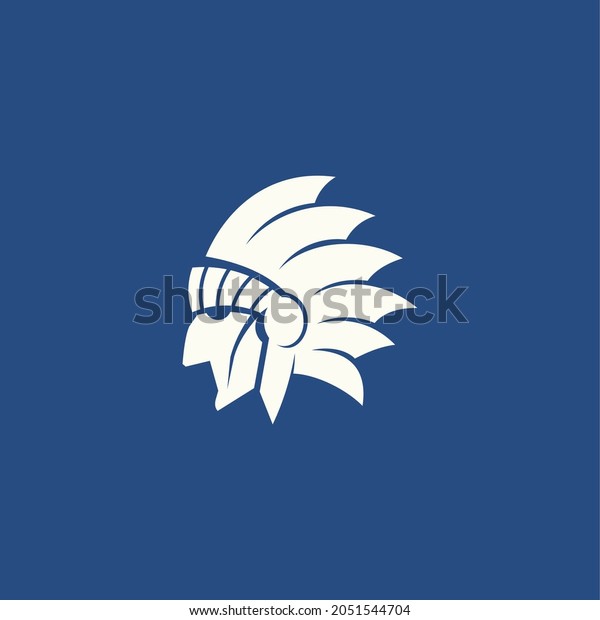 Simple Indian Chief Logo Vector Illustration Stock Vector (Royalty Free ...