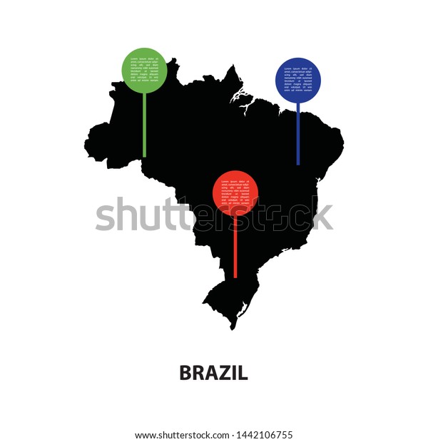 Simple Infographic Brazil Using Presentation 스톡 벡터(로열티 프리) 1442106755 ...