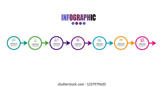 Simple Infographic Timeline Circle Arrow Design Stock Vector (Royalty ...