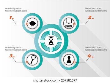 Simple Infographics Design On Grey Background Stock Vector (Royalty ...