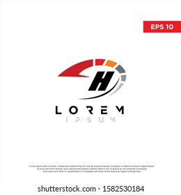 Simple Initial Letter H Speed Logo Stock Vector (Royalty Free ...