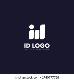 Simple Initial Letter Id Logo Concept Stock Vector (Royalty Free ...