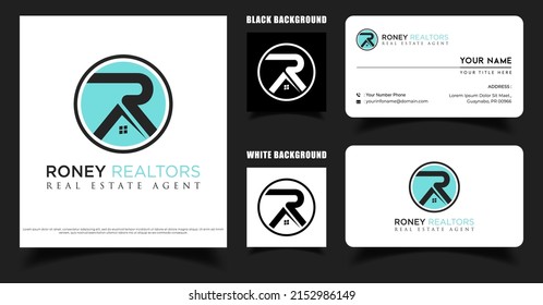 Simple Initial Letter R Realtor Logo Stock Vector (Royalty Free ...