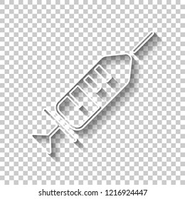 Simple Injector Icon White Outline Sign Stock Vector (Royalty Free ...
