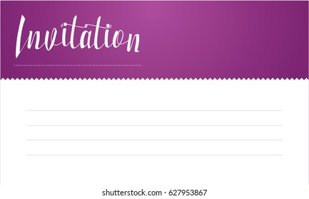 Simple Invitation Card Design Style Collection Stock Vector (Royalty ...