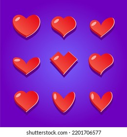 Simple Isolated Vektor Set Love Icon Stock Vector (Royalty Free ...