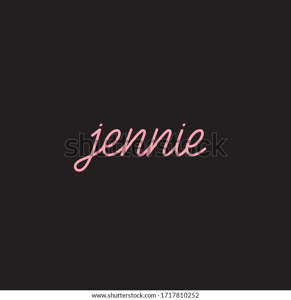 Simple Jennie Wordmark Logo Design Stock Vector (Royalty Free ...