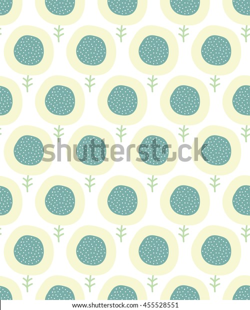 Simple Kids Flower Pattern Doodle Pastel Stock Vector (Royalty Free ...