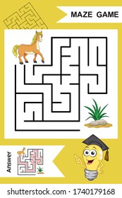 Game Kids Labyrinth Cartoon Illustration Flat Stock Vector (Royalty ...