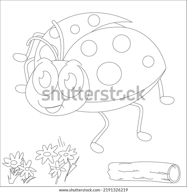 Simple Ladybugs Line Art Design Stock Vector (Royalty Free) 2191326219 ...