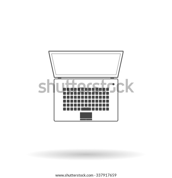 Simple Laptop Icon Vector Stock Vector (Royalty Free) 337917659 ...