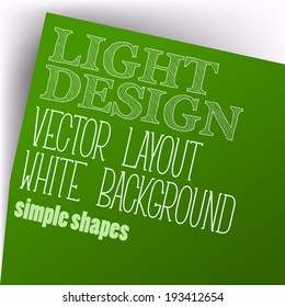 Simple Layout Vector Page Green Color Stock Vector (Royalty Free ...