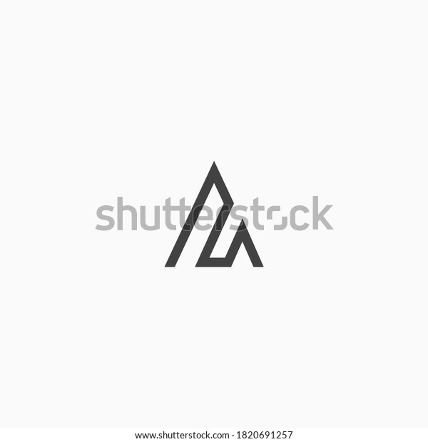Simple Letter Aa Logo Suitable Outdoor Stock Vector (Royalty Free ...