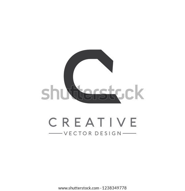 Simple Letter C Logo Design Vector Stock Vector (Royalty Free ...
