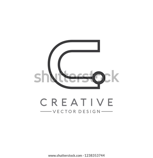 Simple Letter C Logo Design Vector Stock Vector (Royalty Free ...