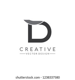 Simple Letter D Logo Design Vector Stock Vector (Royalty Free ...