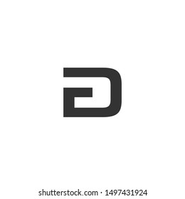 Simple Letter D Logo Design Stock Vector (Royalty Free) 1497431924