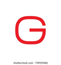 Simple Letter G Red Logo Vector Stock Vector (Royalty Free) 739929481 ...