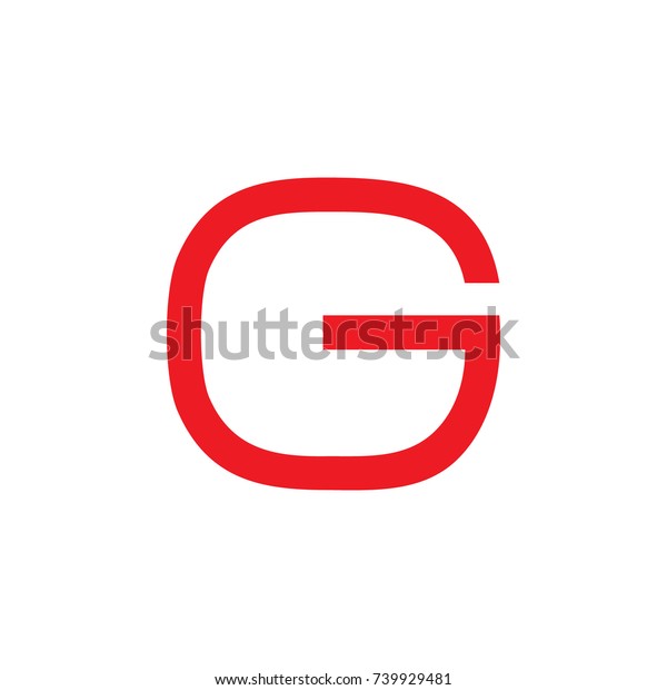 Simple Letter G Red Logo Vector Stock Vector (Royalty Free) 739929481 ...