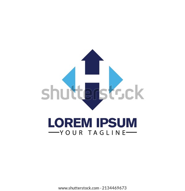 Simple Letter H Logo Design Stock Vector (Royalty Free) 2134469673 ...
