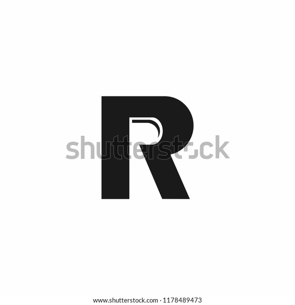 Simple Letter Initial R Logo Design Stock Vector (Royalty Free ...