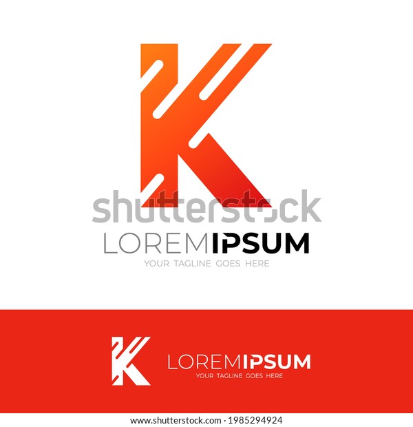 Simple Letter K Logo Flat Style Stock Vector (Royalty Free) 1985294924 ...