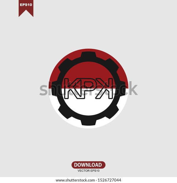 Simple Letter Kpk Red Circle Indonesia Stock Vector (Royalty Free ...