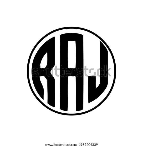 Simple Letter Logo Icon Raj Stock Vector (Royalty Free) 1957204339 ...