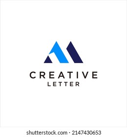 Simple Letter M Logo Design Abstract Stock Vector (Royalty Free ...