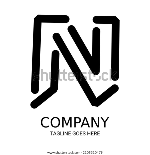 Simple Letter N Logo Design Perfect Stock Vector (Royalty Free ...