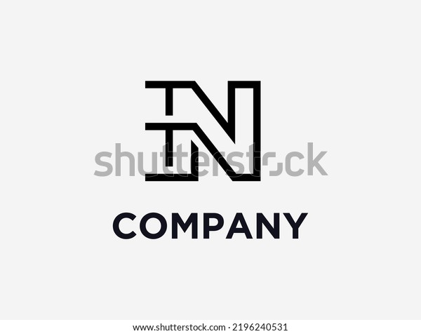 Simple Letter N Outline Logo Design Stock Vector (Royalty Free ...