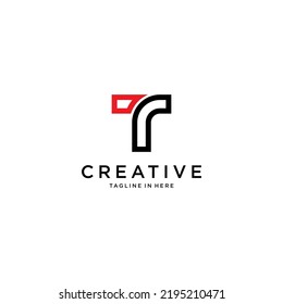 Simple Letter Tr Logo Abstract T Stock Vector (Royalty Free) 2195210471 ...