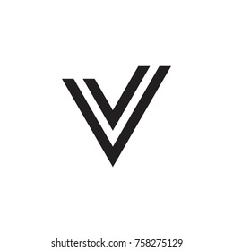 Vv Leters Logo Simple Abstract Clean Stock Vector (Royalty Free ...
