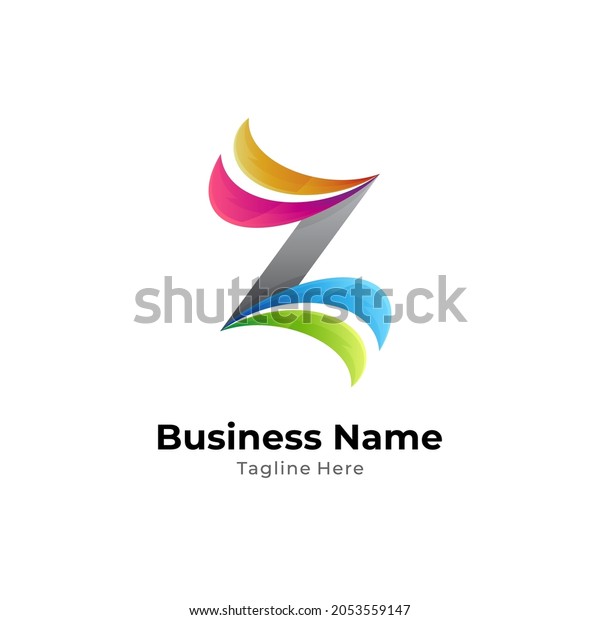 Simple Letter Z Logo Design Template Stock Vector (Royalty Free ...