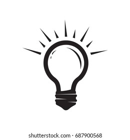 Simple Light Bulb Illustration Icon Design Stock Vector (Royalty Free ...