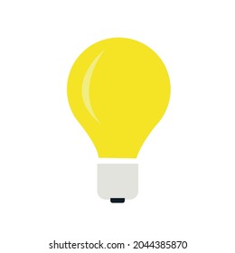 Simple Light Vector Icon Yellow Color Stock Vector (Royalty Free ...