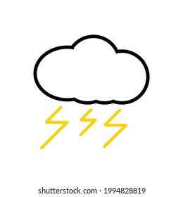 Simple Lightning Weather Icon Logo Vector Stock Vector (Royalty Free ...