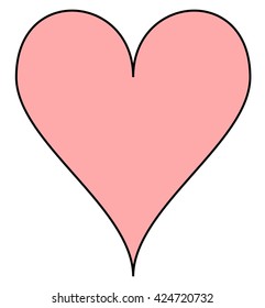 Simple Brush Painted Red Heart Vector Stock Vector (Royalty Free ...