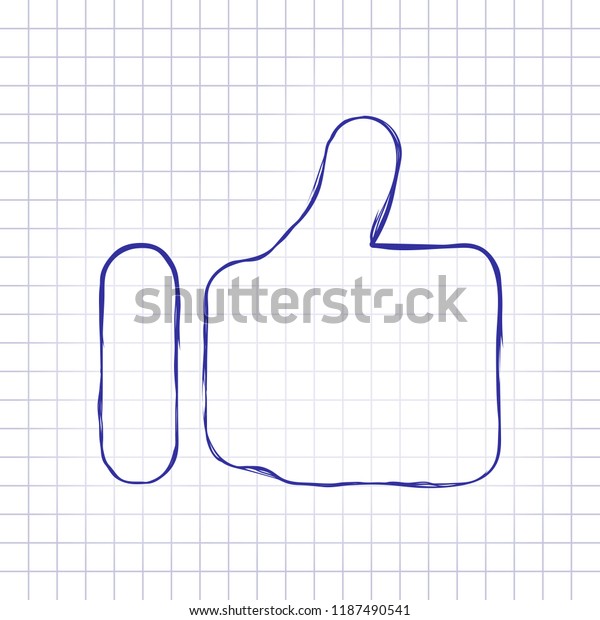 Simple Like Icon Social Symbol Hand Stock Vector (Royalty Free ...