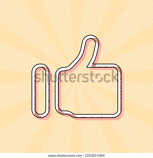 Simple Like Icon Social Symbol Vintage Stock Vector (Royalty Free ...