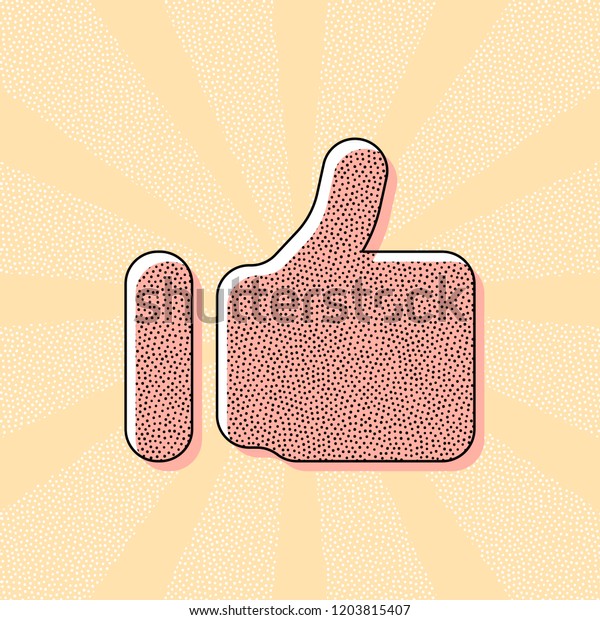 Simple Like Icon Social Symbol Vintage Stock Vector (Royalty Free ...