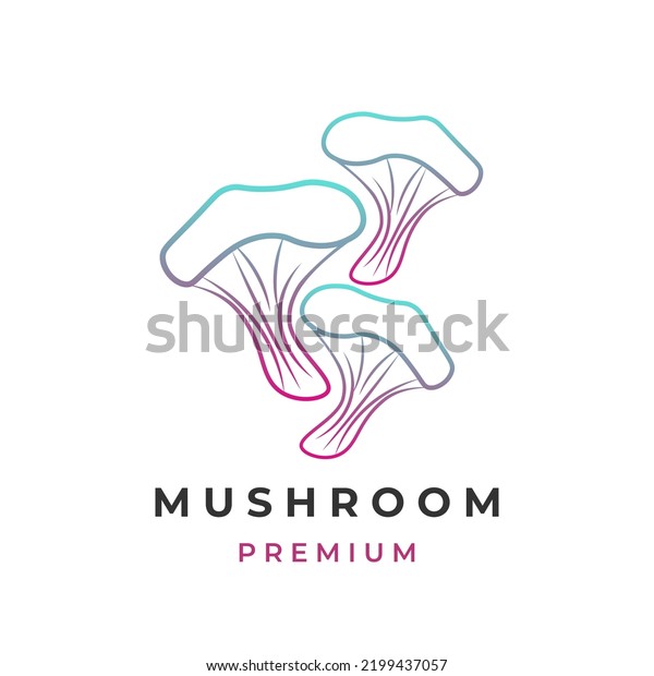 Simple Line Art Mushroom Vector Illustration Stock Vector (Royalty Free ...