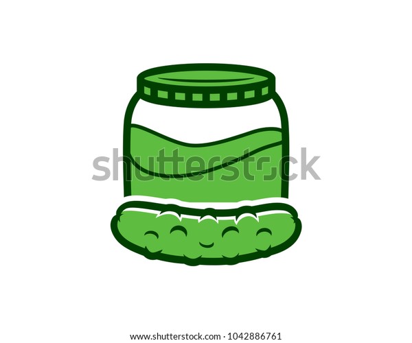 Simple Line Art Pickles Cucumber Fruits Stock Vector (Royalty Free ...