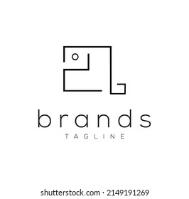 Simple Line Art Square Fish Logo Stock Vector (Royalty Free) 2149191269 ...