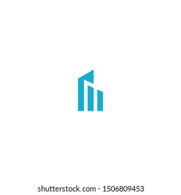 Simple Line Building Logoicon Design Template Stock Vector (Royalty ...